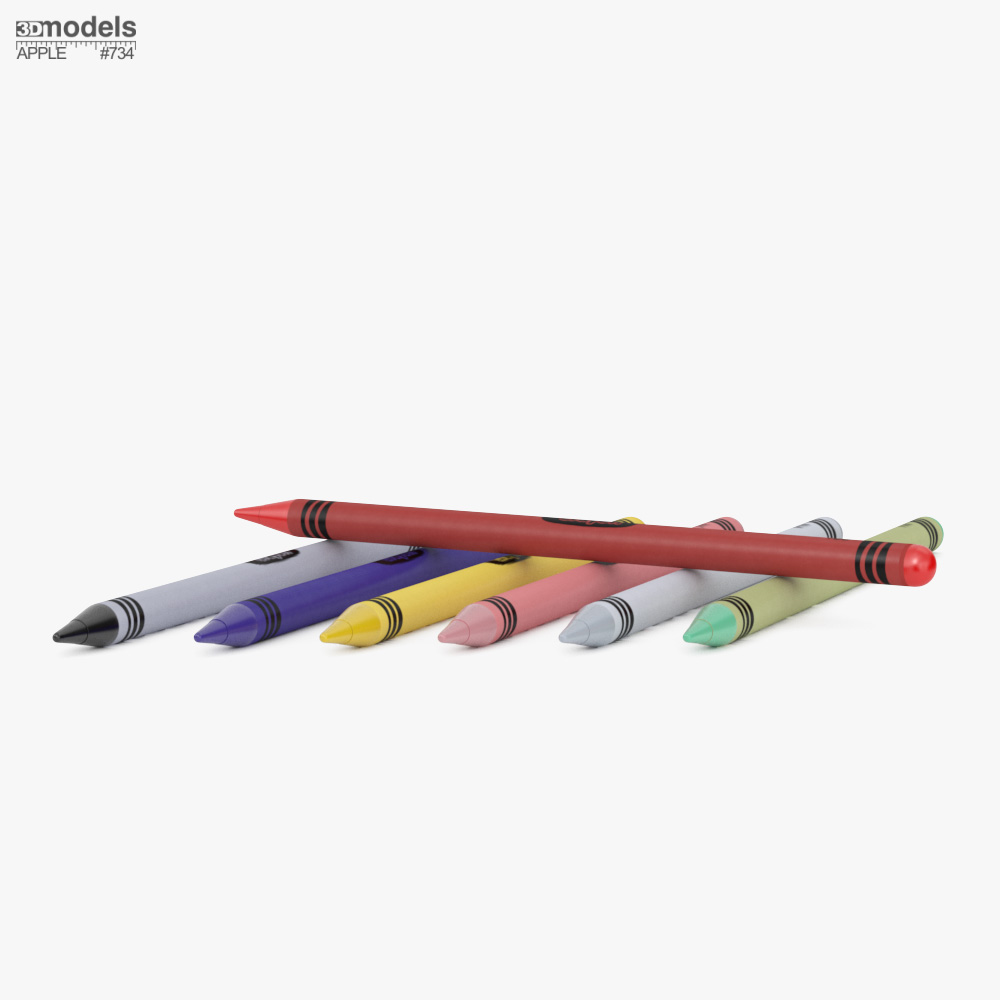 Apple Pencil Pro Crayon Design 3D model - Download Electronic ...