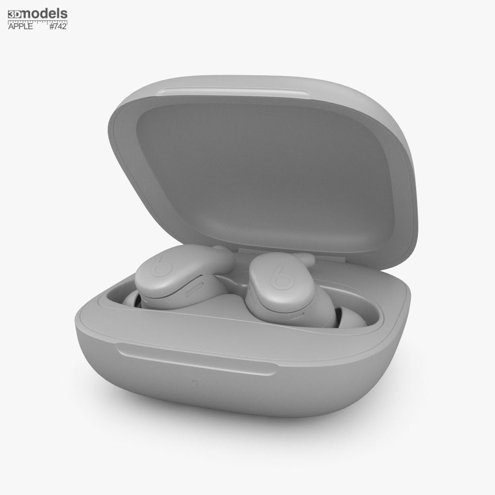 Apple Powerbeats Fit orange 3D model - Download Audio Devices on ...