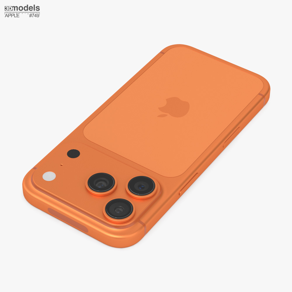 Apple iPhone 17 Pro Cosmic Orange 3D model - Download Phones on ...