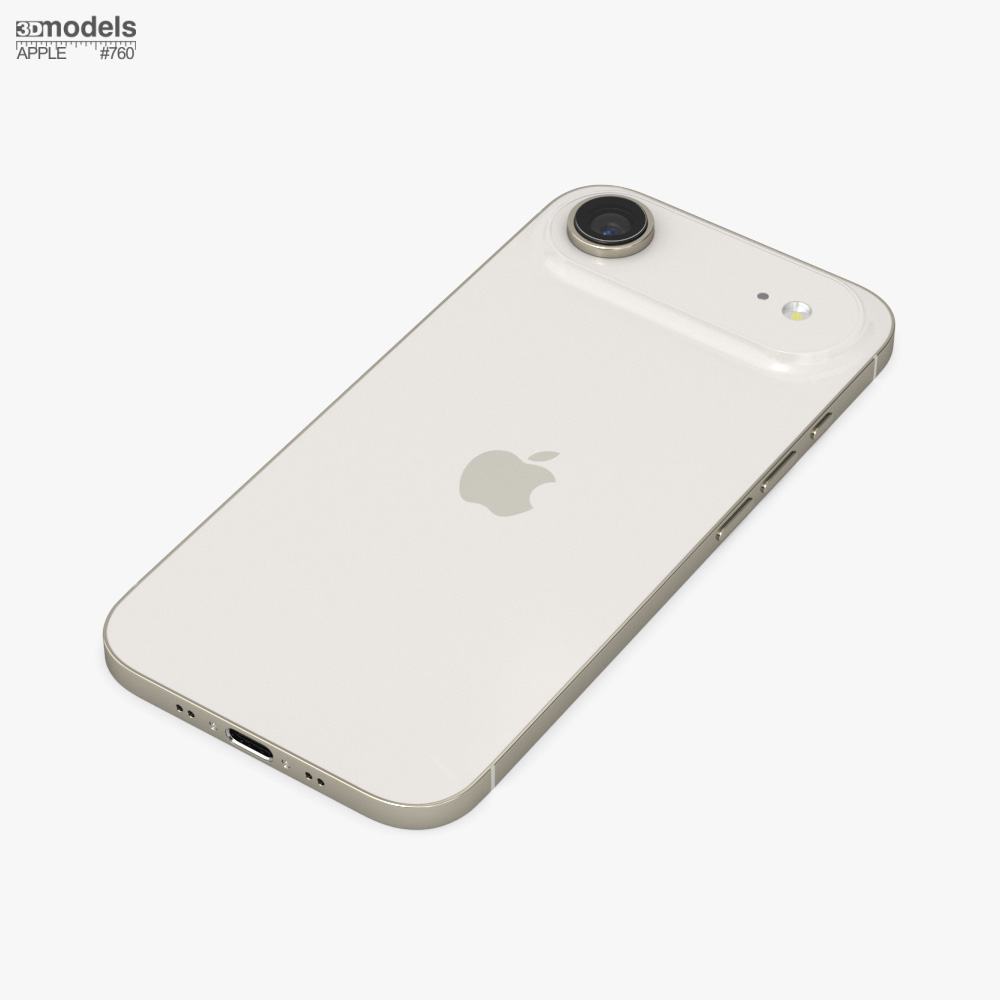 Apple iPhone 17 Air Light Gold 3D model - Download Phones on 3DModels.org