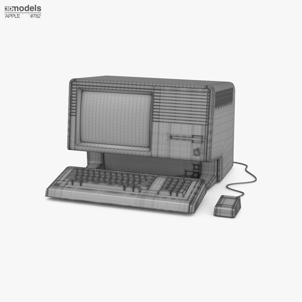 Apple Lisa 2 3D 모델 - 다운로드 데스크톱 컴퓨터 on 3DModels.org