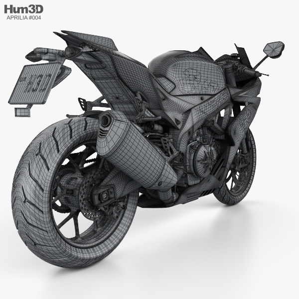 Aprilia RSV4 RF 2018 3D model - Download Motorcycle on 3DModels.org