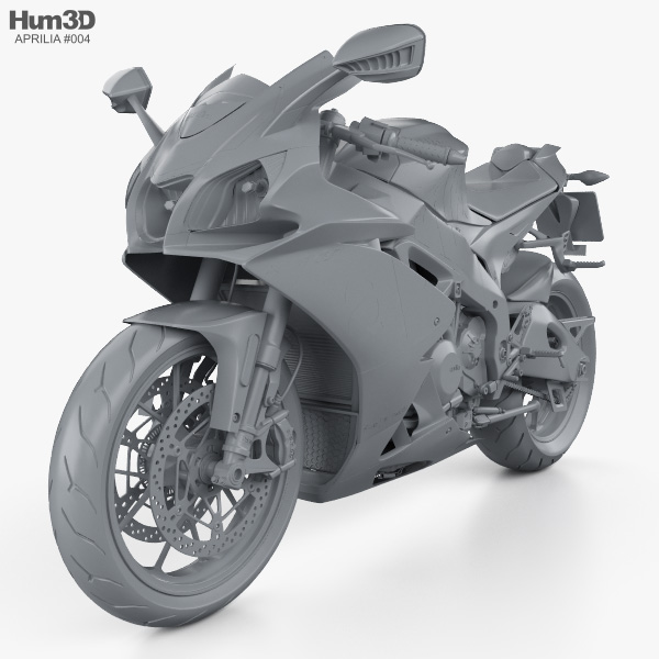 Aprilia RSV4 RF 2018 3D model - Download Motorcycle on 3DModels.org