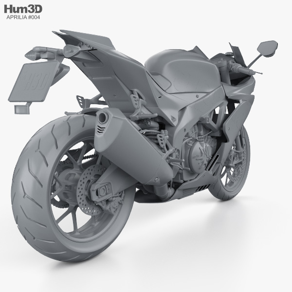 Aprilia RSV4 RF 2018 3D model - Download Motorcycle on 3DModels.org