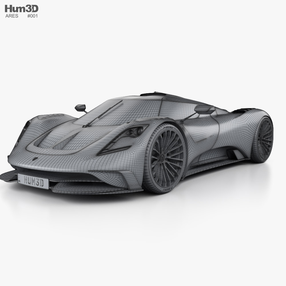 Ares S1 2022 3D model - Download Sports car on 3DModels.org