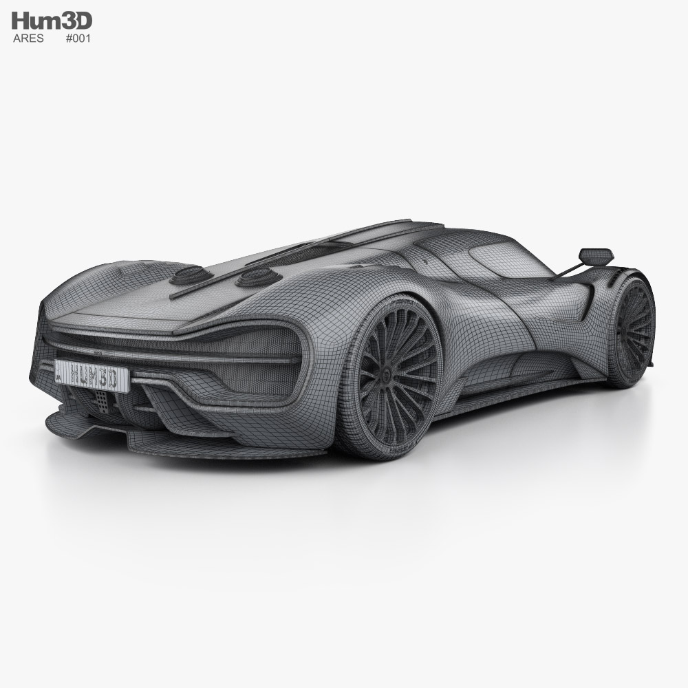 Ares S1 2022 3D model - Download Sports car on 3DModels.org