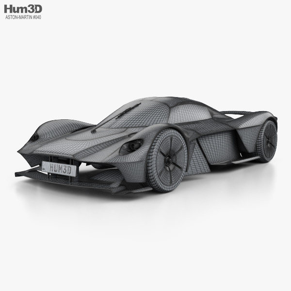 Aston Martin Valkyrie 2018 3D model - Download Sports car on 3DModels.org