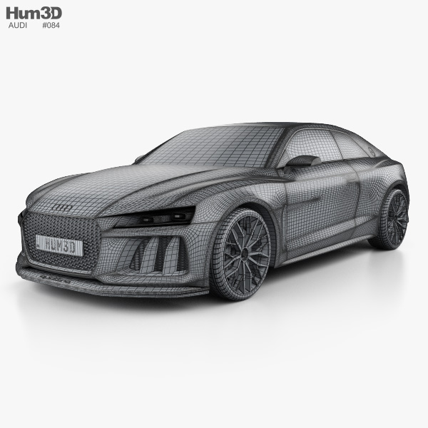 Audi Sport Quattro Laserlight 2015 3D model - Download Sports car on ...