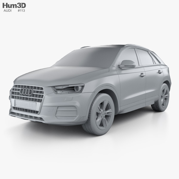 Audi Q3 2018 3D模型 - 下载 Crossover SUV on 3DModels.org