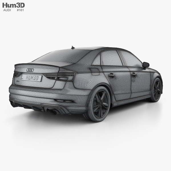 Audi RS3 sedan 2018 3D model - Download Sedan on 3DModels.org