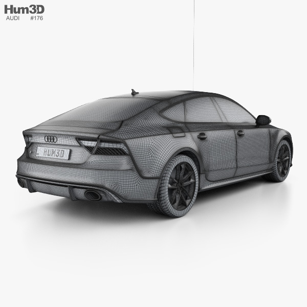 Audi RS7 (4G) Sportback Performance 2018 3D model - Download Sports car ...