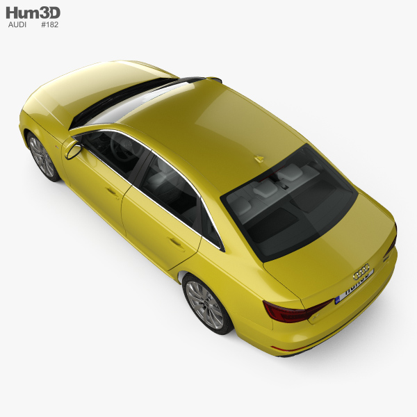 Audi A4 (B9) S-line saloon with HQ interior 2019 3D model - Download ...
