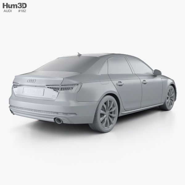 Audi A4 (B9) S-line saloon with HQ interior 2019 3D model - Download ...