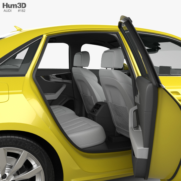 Audi A4 (B9) S-line saloon with HQ interior 2019 3D model - Download ...