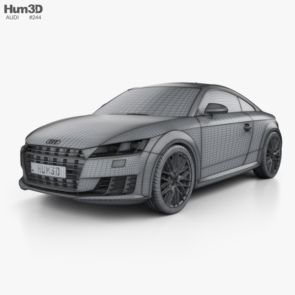 Audi TT coupe with HQ interior 2017 3D model - Download Sports car on ...