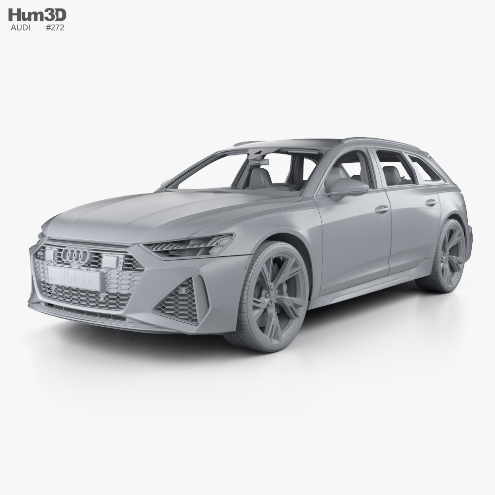 Audi RS6 avant with HQ interior and engine 2022 3D model - Download ...