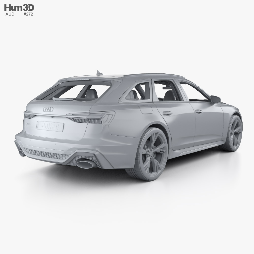 Audi RS6 avant with HQ interior and engine 2022 3D model - Download ...