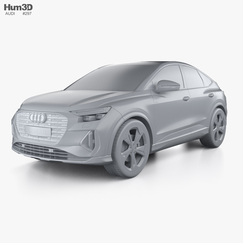 Audi Q4 e-tron Sportback S-line 2024 3D model - Download Crossover SUV ...