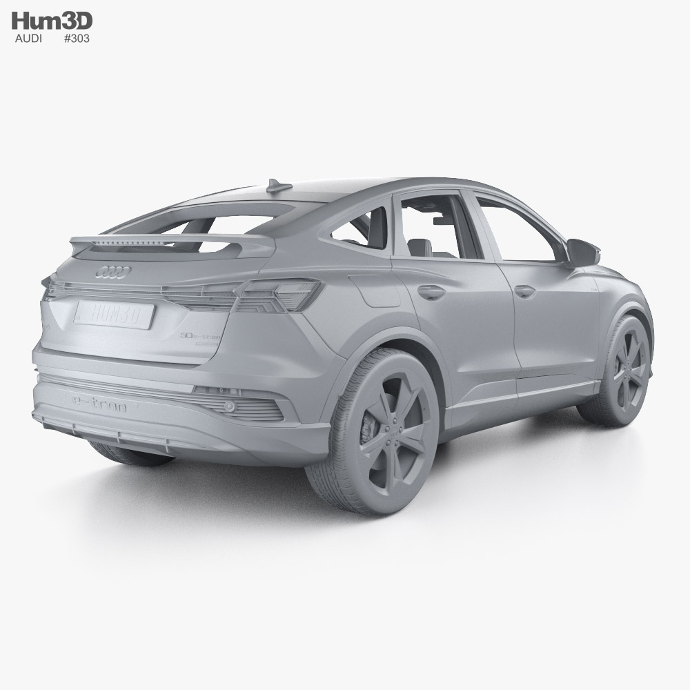 Audi Q4 e-tron Sportback S-line with HQ interior 2024 3D model ...
