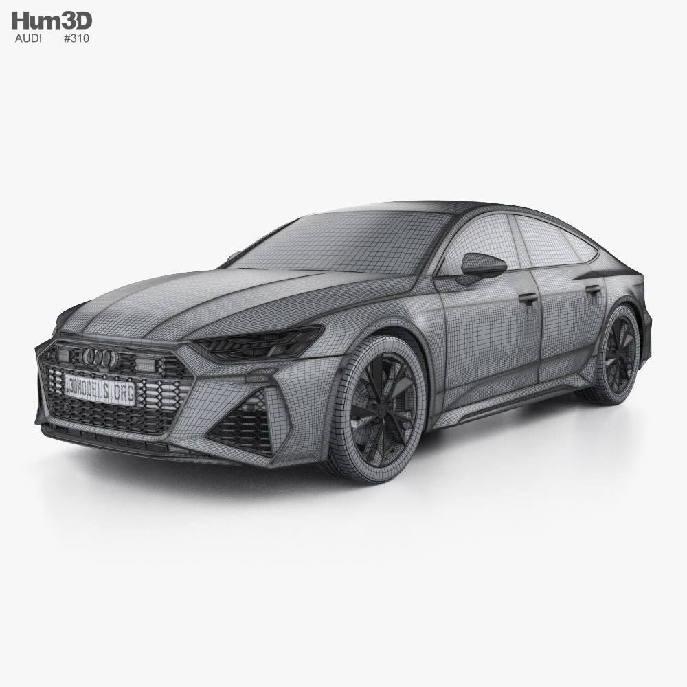 Audi RS7 2023 3D model - Download Sedan on 3DModels.org