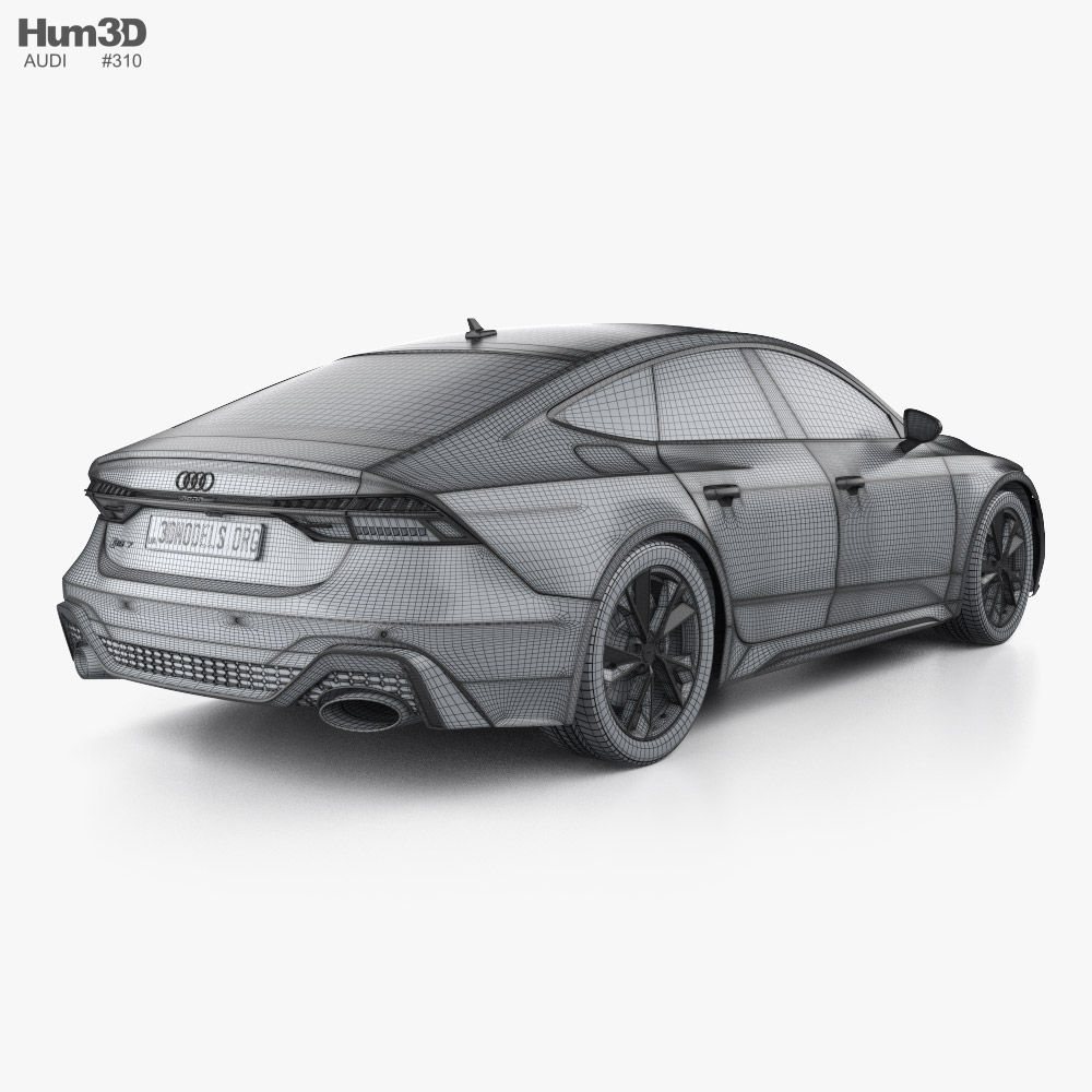 Audi RS7 2023 3D model - Download Sedan on 3DModels.org