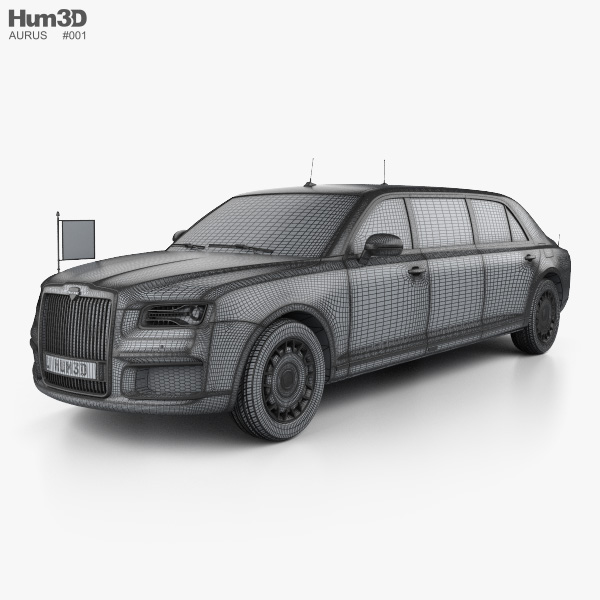 Aurus Senat Presidential Limousine 2021 3D model - Download Sedan on ...
