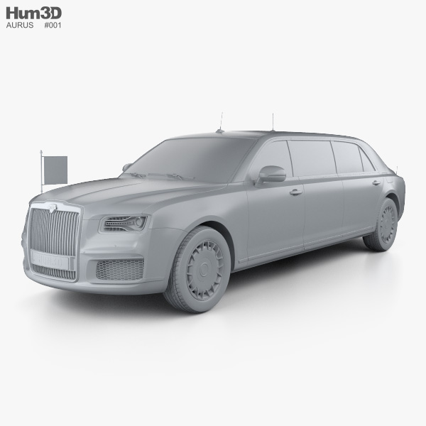 Aurus Senat Presidential Limousine 2021 3D model - Download Sedan on ...