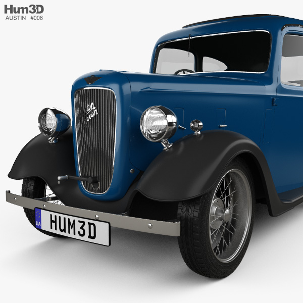 Austin 7 Ruby 1934 3D model - Download Sports car on 3DModels.org