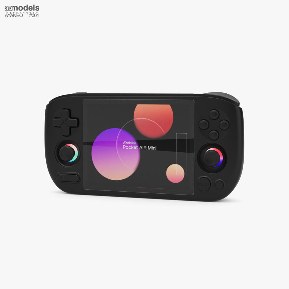Ayaneo Pocket Air Mini Aurora Black Gaming Handheld 3D model - Download ...