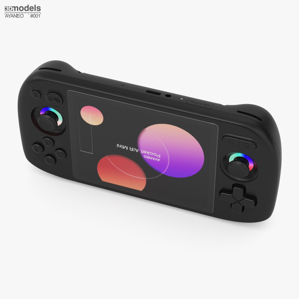 Ayaneo Pocket Air Mini Aurora Black Gaming Handheld 3D model - Download ...