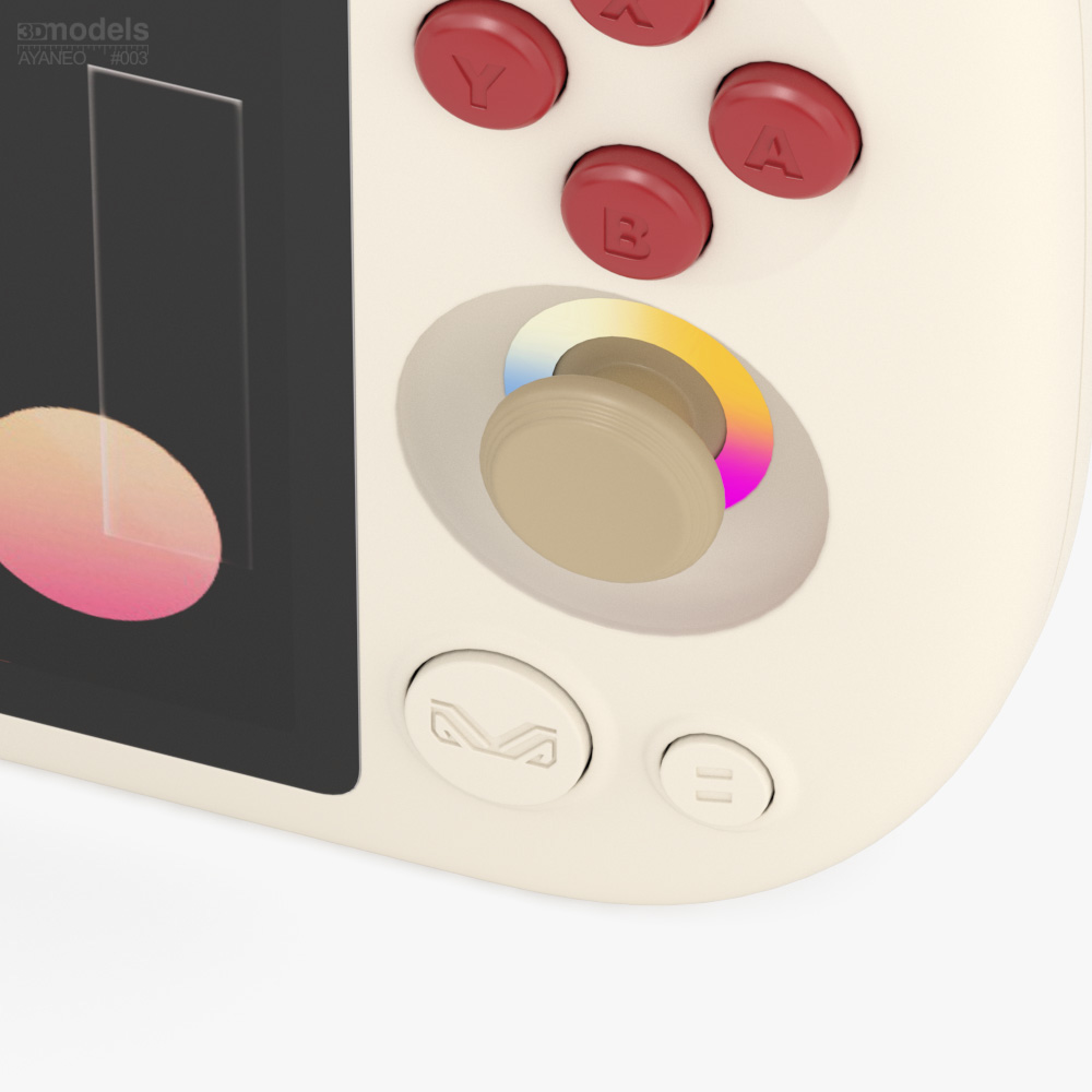 Ayaneo Pocket Air Mini Retro White Gaming Handheld 3D model - Download ...