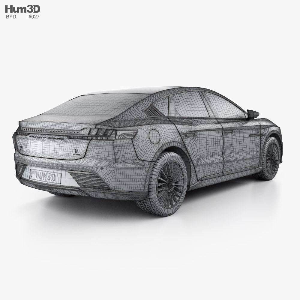 比亚迪汉 EV 2023 3D模型 - 下载 Sedan 开启 3DModels.org