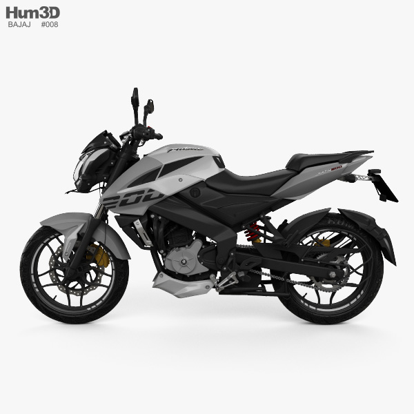 Bajaj Pulsar NS200 2018 3D model - Download Motorcycle on 3DModels.org