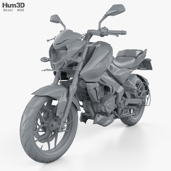 Bajaj Pulsar NS200 2018 3D model - Download Motorcycle on 3DModels.org