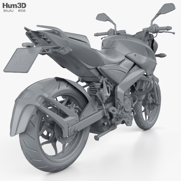 Bajaj Pulsar NS200 2018 3D model - Download Motorcycle on 3DModels.org