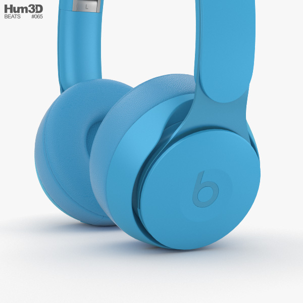 Beats Solo Pro Light Blue 3D model - Download Audio Devices on 3DModels.org