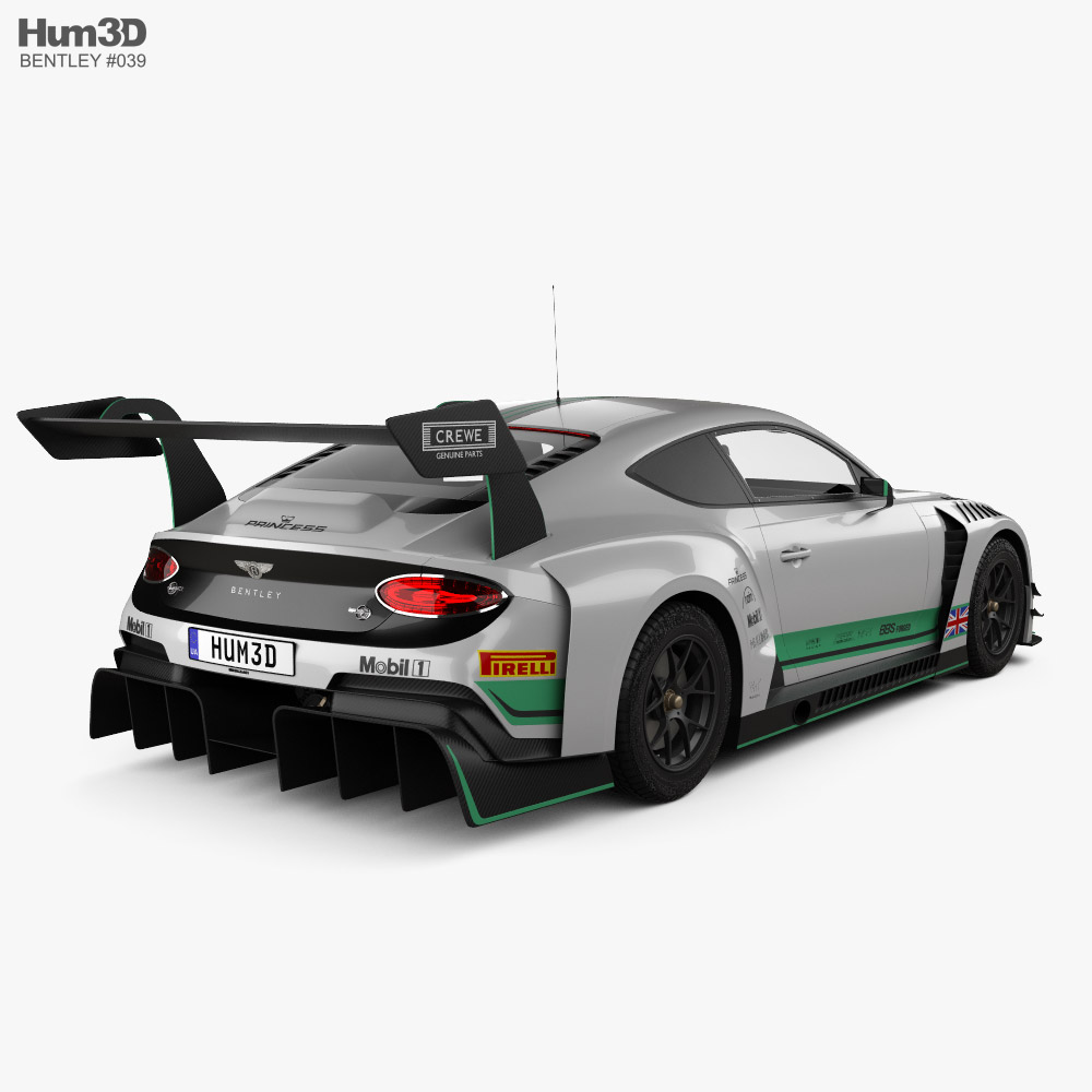 Bentley Continental GT3 2023 3D model - Download Sports car on 3DModels.org