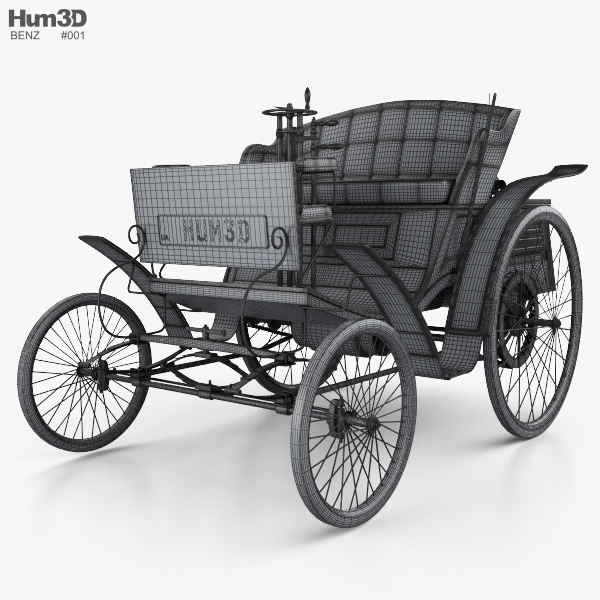 Benz Velo 1894 3D model - Download 1880-1929 on 3DModels.org