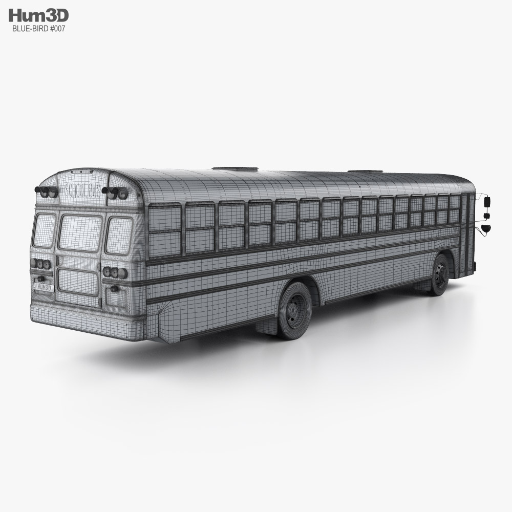 Blue Bird FE School Bus 2020 3D model - Download Bus on 3DModels.org