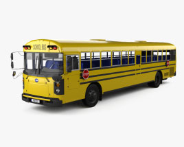 Blue Bird RE School Bus with HQ interior 2023 3D model - Download Bus ...