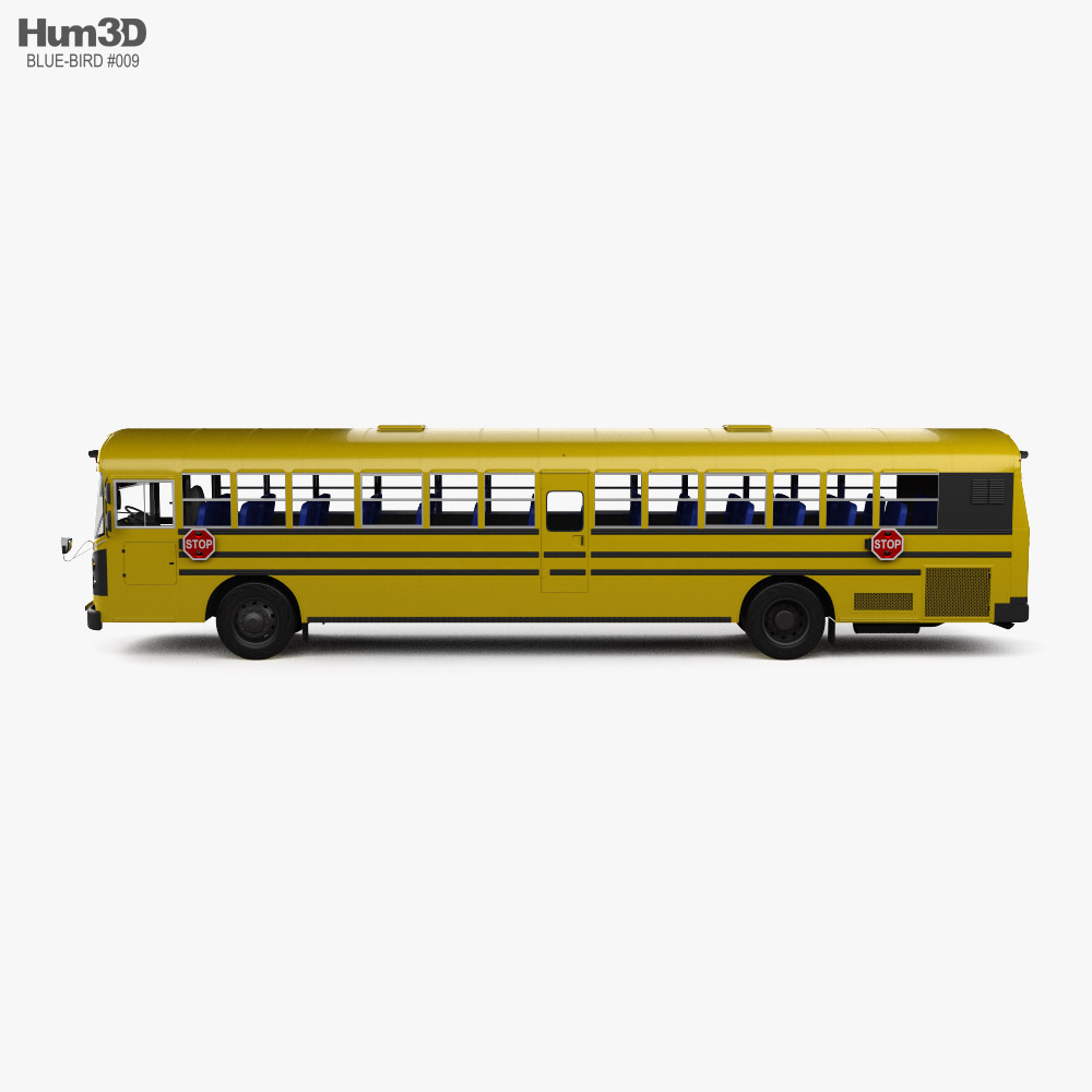 Blue Bird RE School Bus with HQ interior 2023 3D model - Download Bus ...