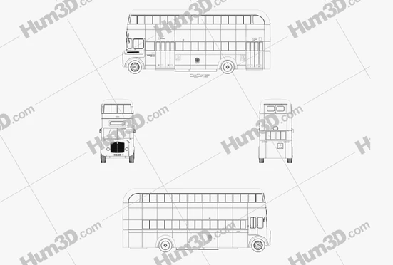 Planos de autobús de dos pisos Modelos 3D Descargar - 3DModels.org