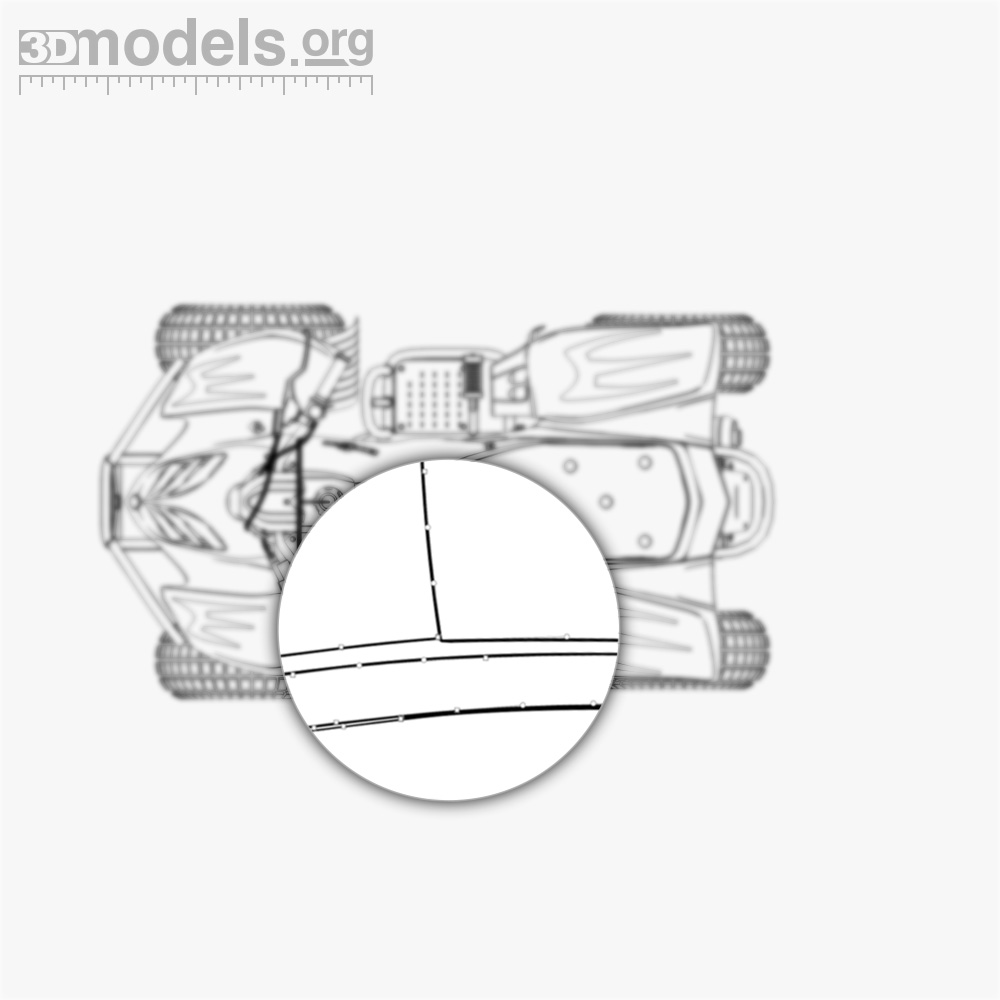 APC Edge 90 ATV 2018 Vector Blueprint - 3DModels.org