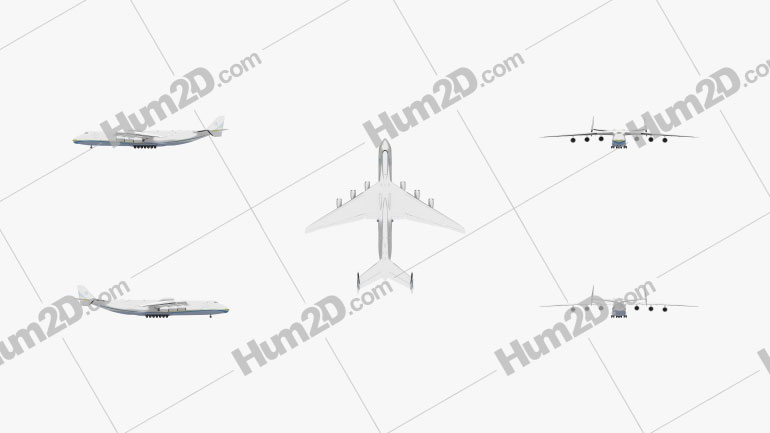 Antonov An-225 Mriya Blueprint Template - 3DModels.org