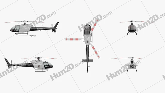 Helicopter blueprints Download in PNG - 3DModels.org
