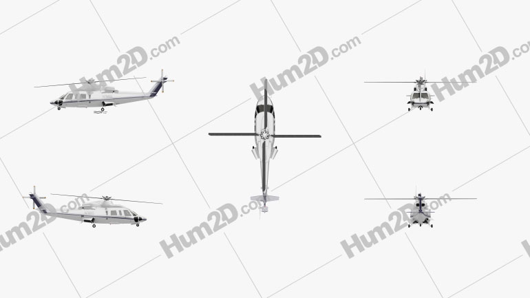 Hélicoptère Sikorsky S-76 Modèle de Plan - 3DModels.org