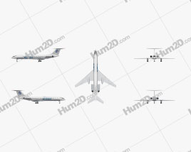 Ilyushin Il-96 Blueprint Template - 3DModels.org