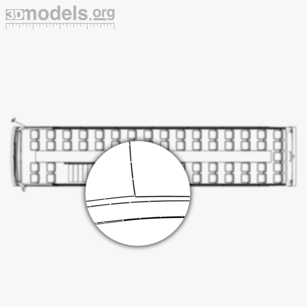 Alexander Dennis Enviro500 Open Top Bus 2005 Vector Blueprint ...