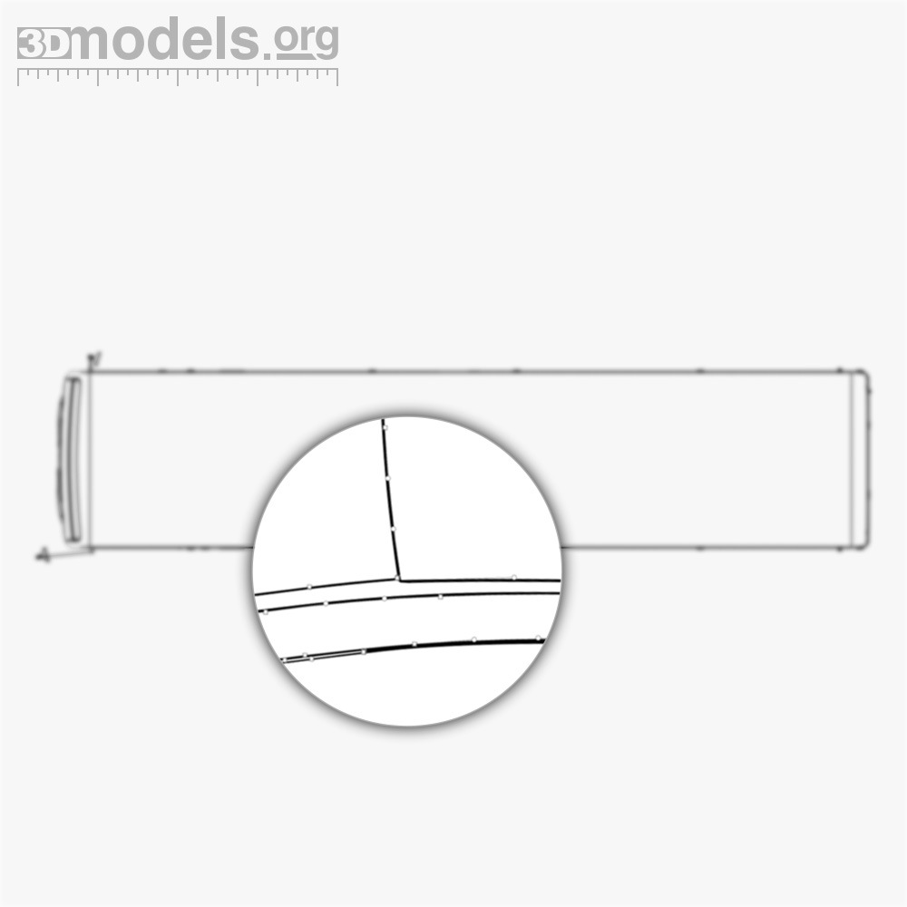 Alexander Dennis Enviro300 bus 2016 Vector Blueprint - 3DModels.org
