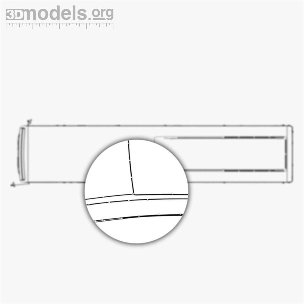 Alexander Dennis Enviro350H bus 2016 Vector Blueprint - 3DModels.org